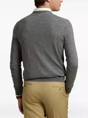 Polo Ralph Lauren Logo-embroidered Wool Sweater - Grey