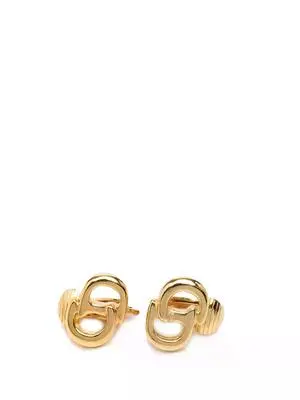 Dior 20th Century Plated Cd Logo Clip On Earrings Costume Earrings - Gold