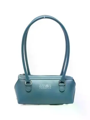 MAISON MARGIELA Mini Bauletto Logo-print Leather Shoulder Bag - Blue