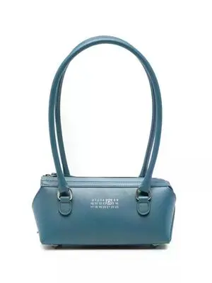 MAISON MARGIELA Mini Bauletto Logo-print Leather Shoulder Bag - Blue