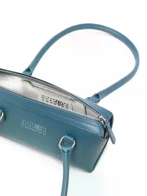 MAISON MARGIELA Mini Bauletto Logo-print Leather Shoulder Bag - Blue