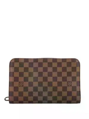 LOUIS VUITTON Pochette Saint Louis Damier Clutch Bag - Brown