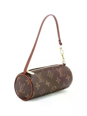 LOUIS VUITTON Papillon Pochette Monogram Canvas Mini Clutch Bag - Brown