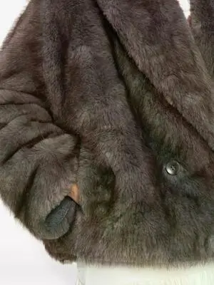 VALENTINI 1972 Faux-fur Double-breasted Coat