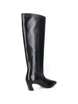 STUART WEITZMAN Stassi 50 Square-toe Leather Boots
