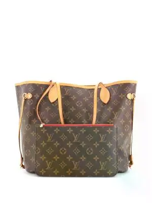 LOUIS VUITTON Neverfull Nm Monogram Canvas Mm Tote Bag - Brown