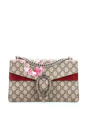 Gucci Dionysus Bag Blooms Print Gg Coated Canvas Small Shoulder Bag - Brown