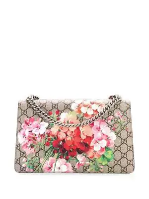 Gucci Dionysus Bag Blooms Print Gg Coated Canvas Small Shoulder Bag