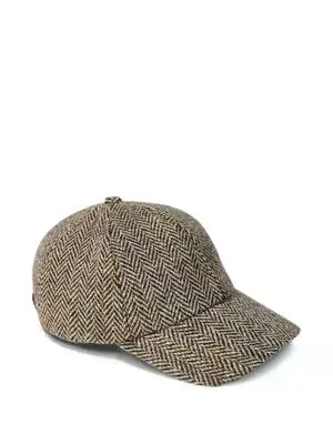 Paul Smith Wool Tweed Cap - Brown