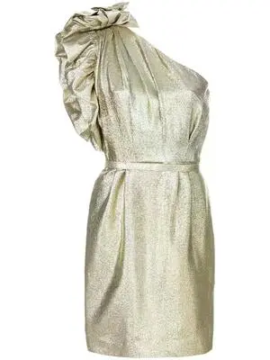 Stella McCartney One-shoulder Lurex Dress - Metallic