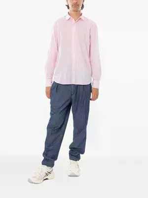 MC2 SAINT BARTH Striped Cotton-voile Shirt