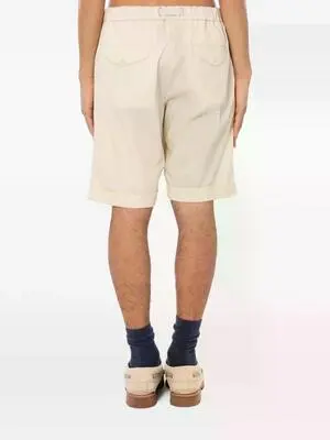 WHITE SAND Belted Pleated Shorts