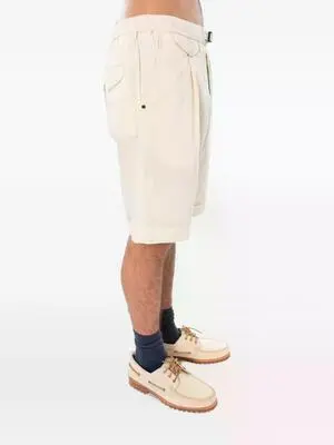 WHITE SAND Belted Pleated Shorts