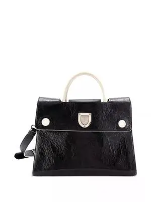 Dior Diorever Bag Leather Medium Satchel - Black