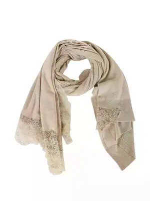 Ermanno Scervino Lace-trim Cashmere Scarf