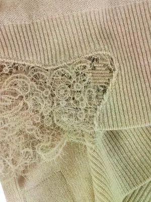 Ermanno Scervino Lace-trim Cashmere Scarf