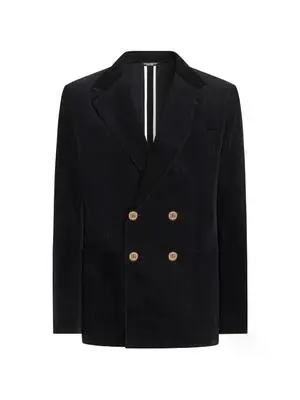 Dolce & Gabbana Portofino Double-breasted Velvet Jacket - Blue
