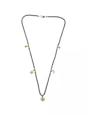 MADISON Multi-charm Beaded Necklace - Blue