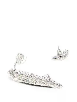 SWAROVSKI Vienna Crystal-embellished Leaf-motif Earrings