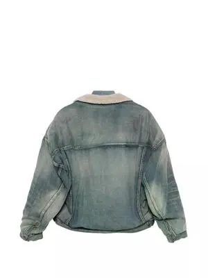 Mihara Yasuhiro Fleece-collar Denim Jacket