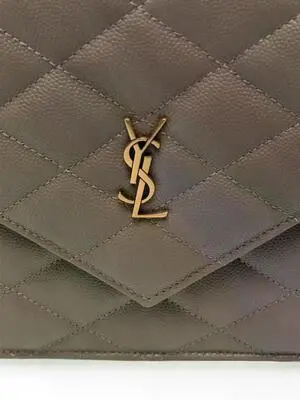 Saint Laurent Cassandre Quilted Leather Clutch Bag