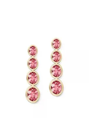 Goshwara Tourmaline Four-tier Earrings - Gold
