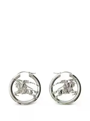 Burberry Knight Hoop Earrings - Silver