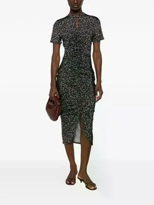 MAR DE MARGARITAS Floral-print Ruched Dress