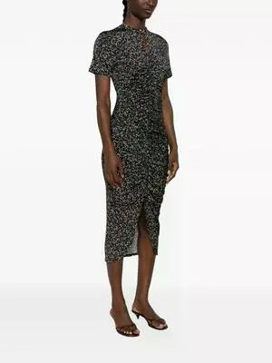 MAR DE MARGARITAS Floral-print Ruched Dress