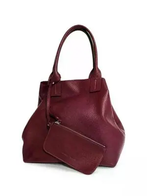 IACUCCI Pebbled Leather Tote Bag - Red