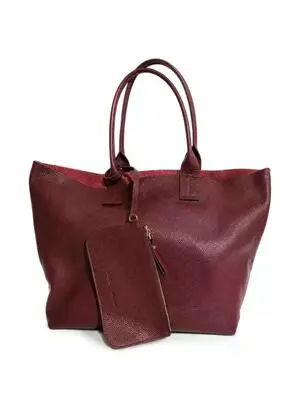 IACUCCI Pebbled Leather Tote Bag