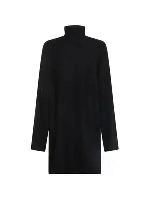THOM KROM High-neck Long-sleeve Mini Dress - Black
