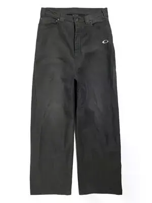 Balenciaga Logo-embroidered Trousers - Black