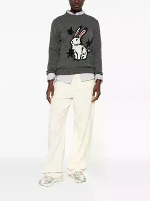 Max Mara Nitra Rabbit-intarsia Knitted Sweater