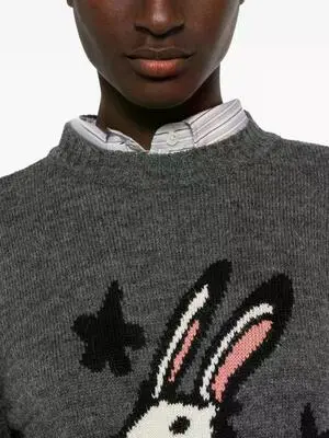 Max Mara Nitra Rabbit-intarsia Knitted Sweater