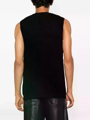 Yohji Yamamoto Ribbed-knit Zip-up Gilet