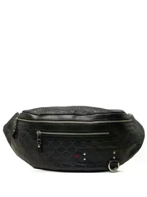 Gucci 2000-2015 Guccissima Web Belt Bag - Black