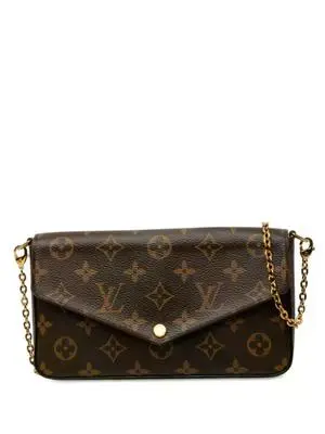 LOUIS VUITTON 2019 Monogram Pochette Felicie Crossbody Bag - Brown