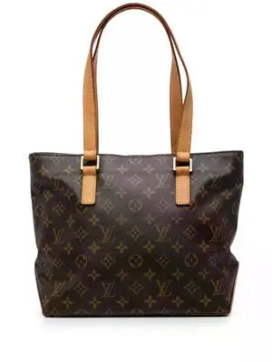 LOUIS VUITTON 2002 Monogram Cabas Piano Tote Bag - Brown