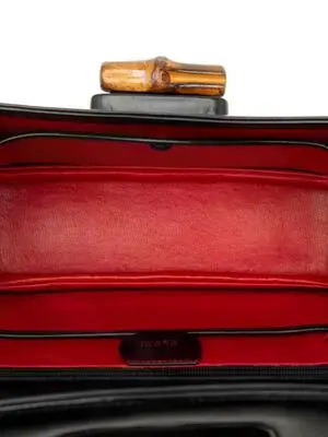 Gucci 20th Century Calfskin Bamboo Night Satchel