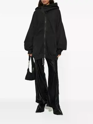 Rick Owens Asymmetric-zip Oversized Hoodie - Black
