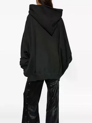 Rick Owens Asymmetric-zip Oversized Hoodie - Black