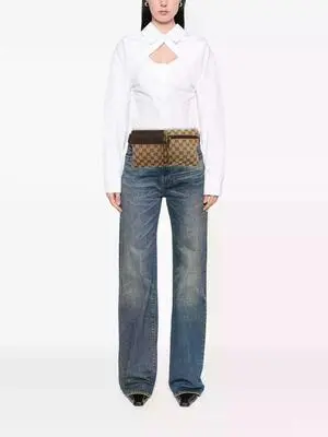 Gucci 2000-2015 Gg Canvas Double Pocket Belt Bag