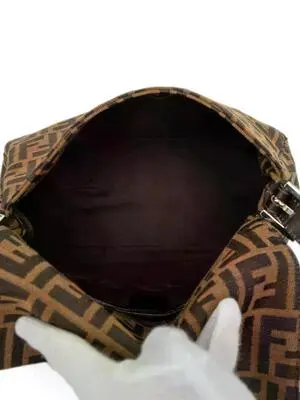 Fendi 2000-2010 Zucca Canvas Mamma Forever Shoulder Bag
