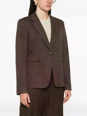 Max Mara Check-pattern Single-breasted Blazer