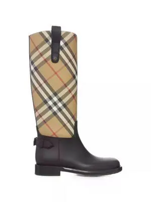 Burberry Check Cavalier Outdoor Boots - Neutrals