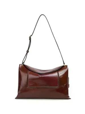 WANDLER Penelope Leather Shoulder Bag - Brown