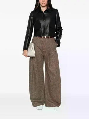 Brunello Cucinelli Pleated Tweed Trousers