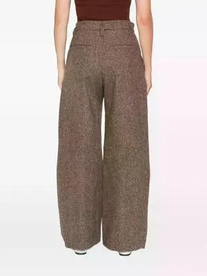 Brunello Cucinelli Pleated Tweed Trousers