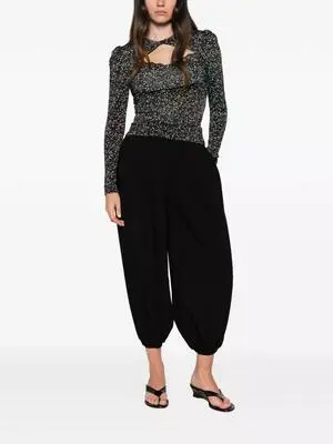 MAR DE MARGARITAS Floral-print Lace-trim Blouse